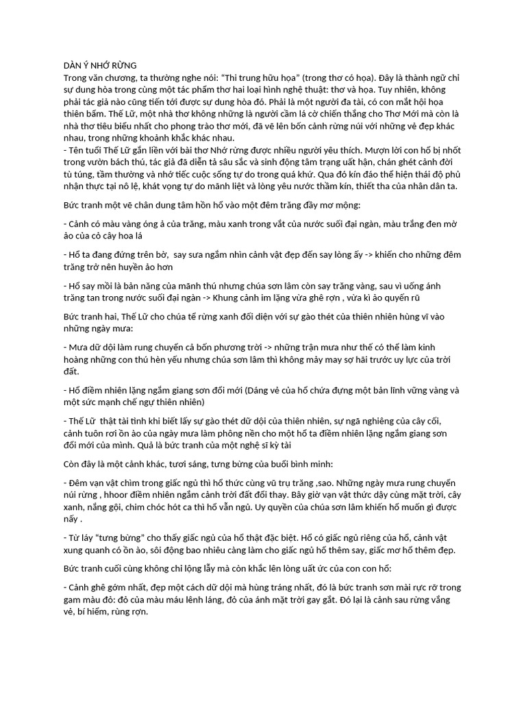 Dàn Ý NH R NG | PDF