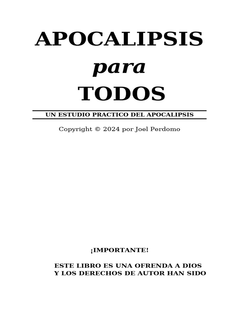 Apocalipsis para Todos | PDF | Estudos de Línguas Estrangeiras ...