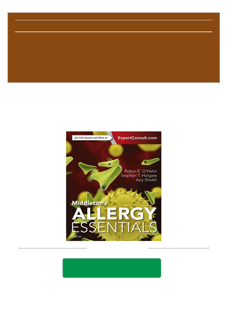 Middleton's Allergy Essentials | PDF