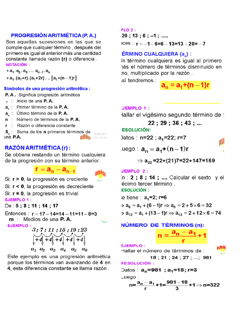 CLASE DE PROGRESIONES | PDF
