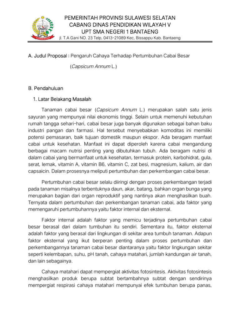 Contoh Proposal | PDF