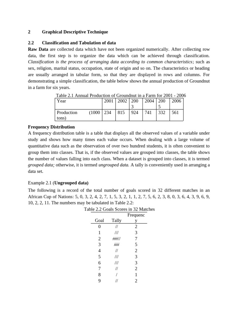 STA 111 LECTURE 2 - Graphical Descriptive Technique | PDF
