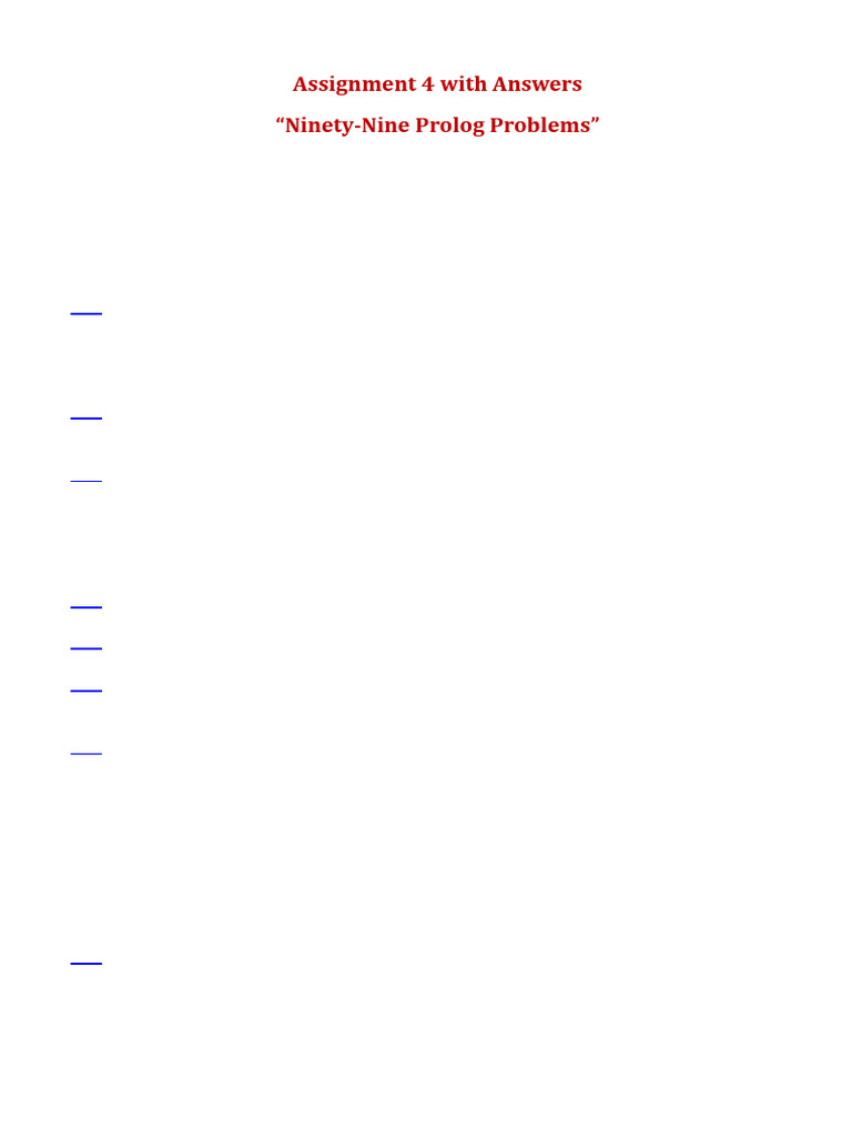 4 Questions On Prolog With Answers Pdf Computer Data Teaching Methods And Materials 