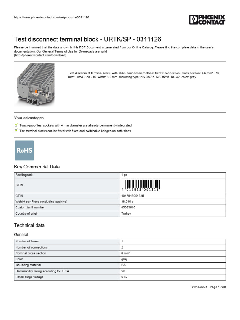 Terminales URTK-SP | PDF