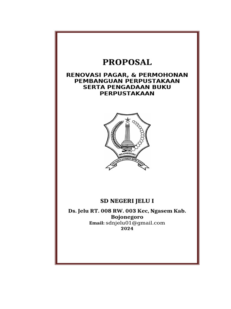 Proposal Renovasi Pagar Dan Perpus JELU I | PDF