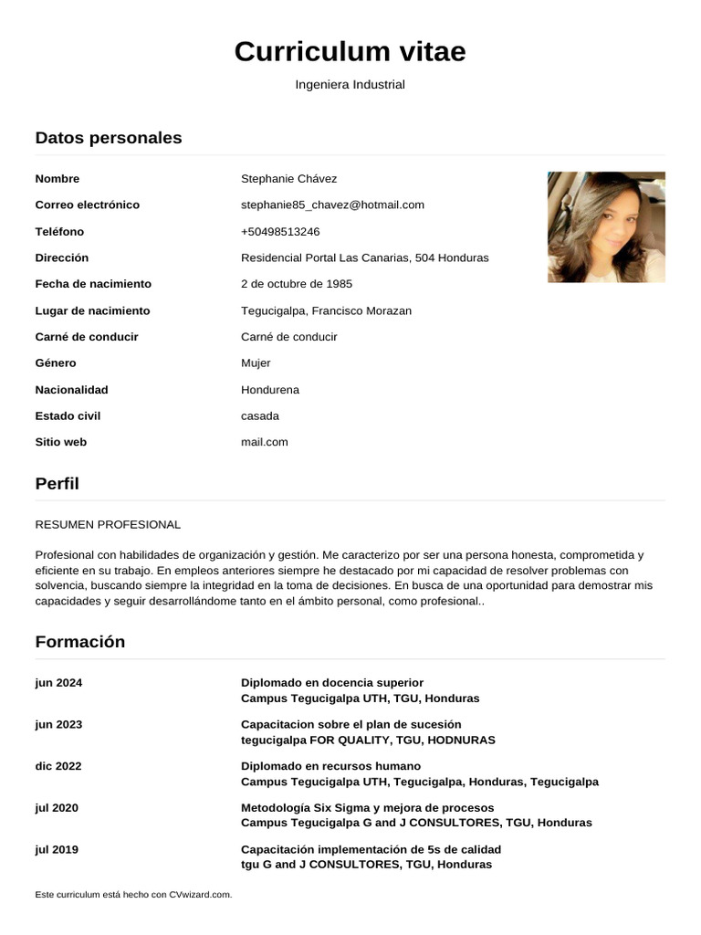 Curriculum Vitae Stephanie Chavez | PDF
