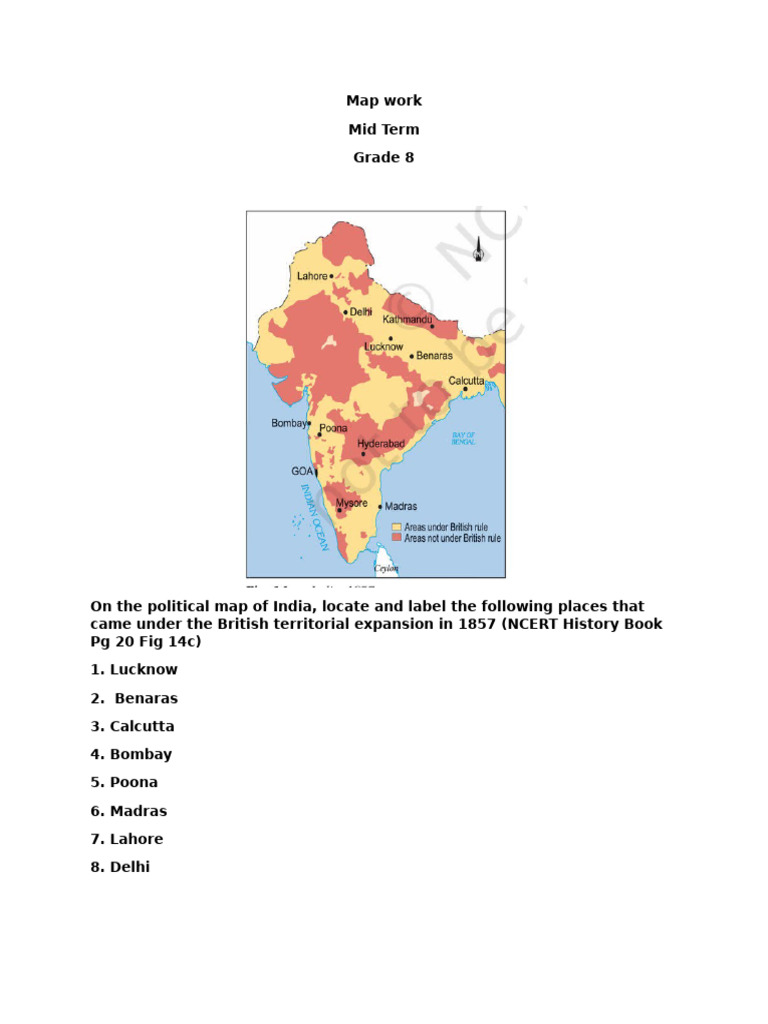 Map Work - Mid Term | PDF