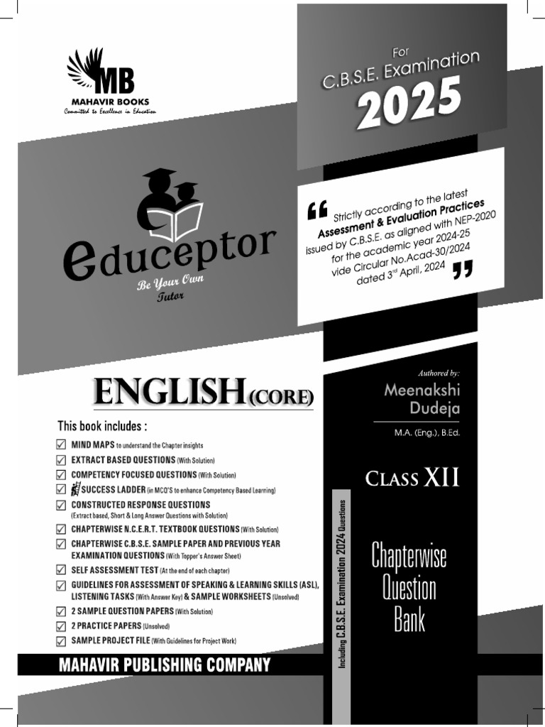 English Educeptor 2024 Sample 12th - Watermark | PDF