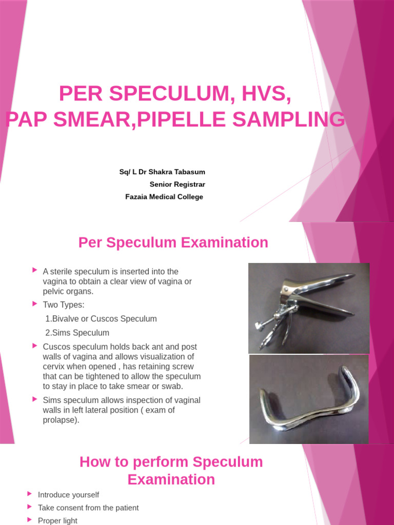 PS, HVS, Pap Smear, Pipelle Sampling | PDF