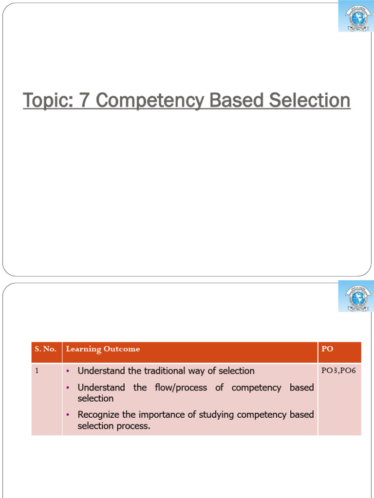 7 - Competency Based Selection | PDF