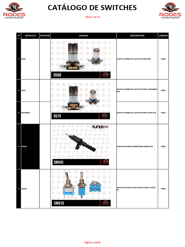 Catálogo Switches SP 06.06.24 | PDF