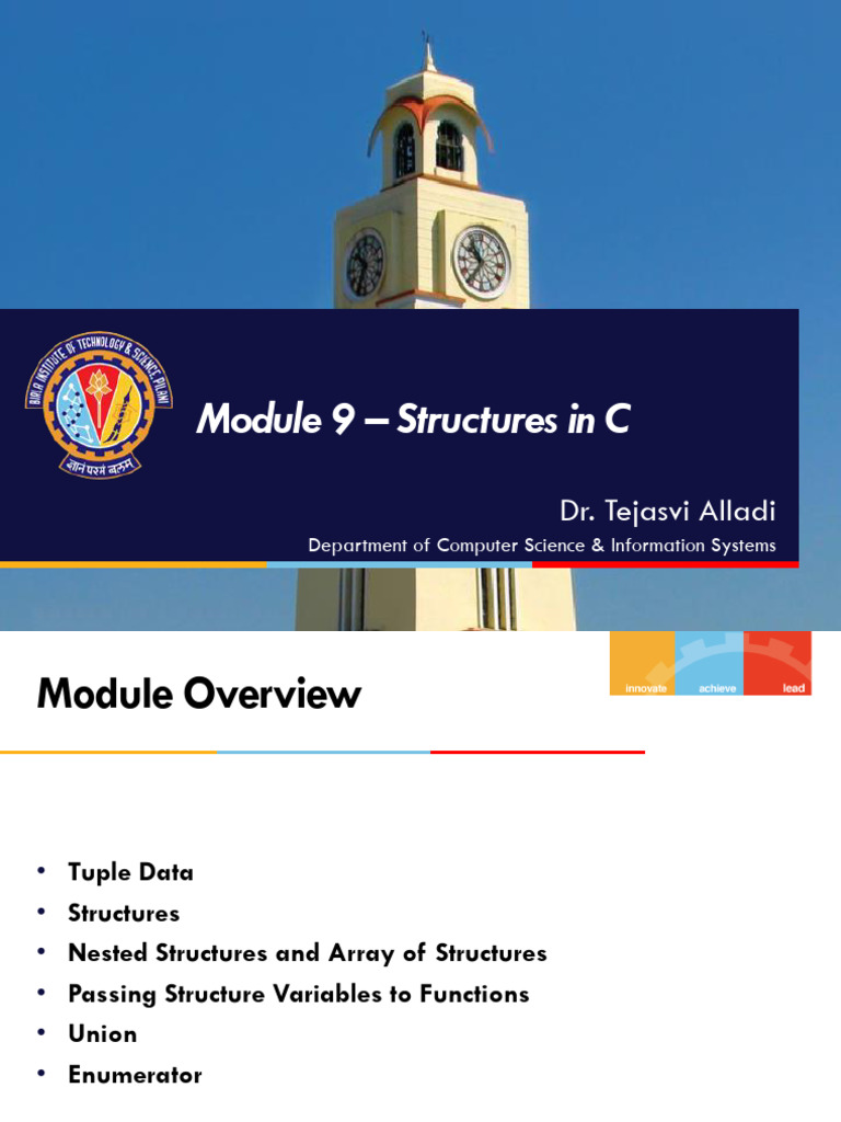 Module 9 - Structures | PDF