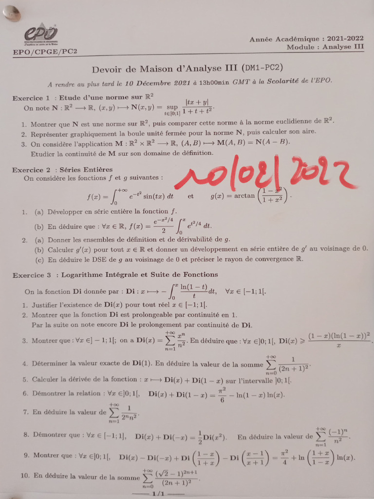 Module Analyse III | PDF