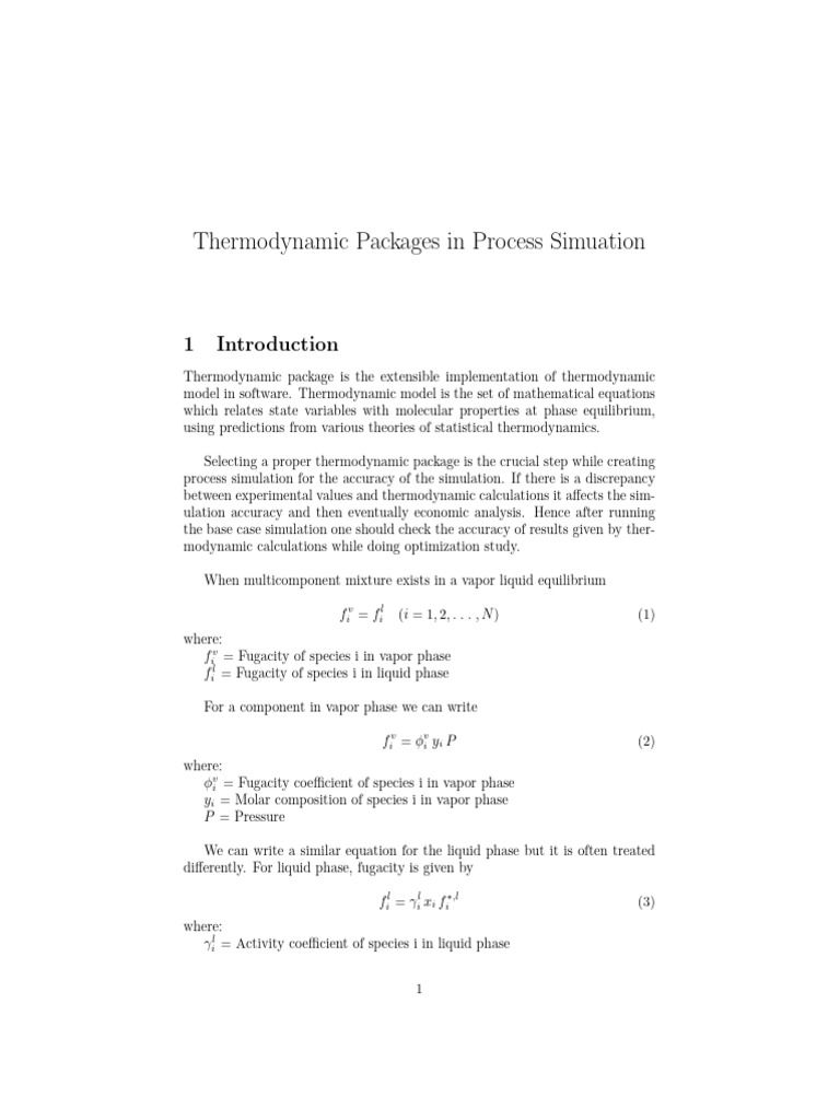 Peng Robinsdon Thermodynamic | PDF