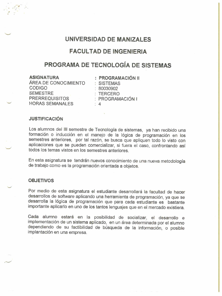Programacion Ii | PDF