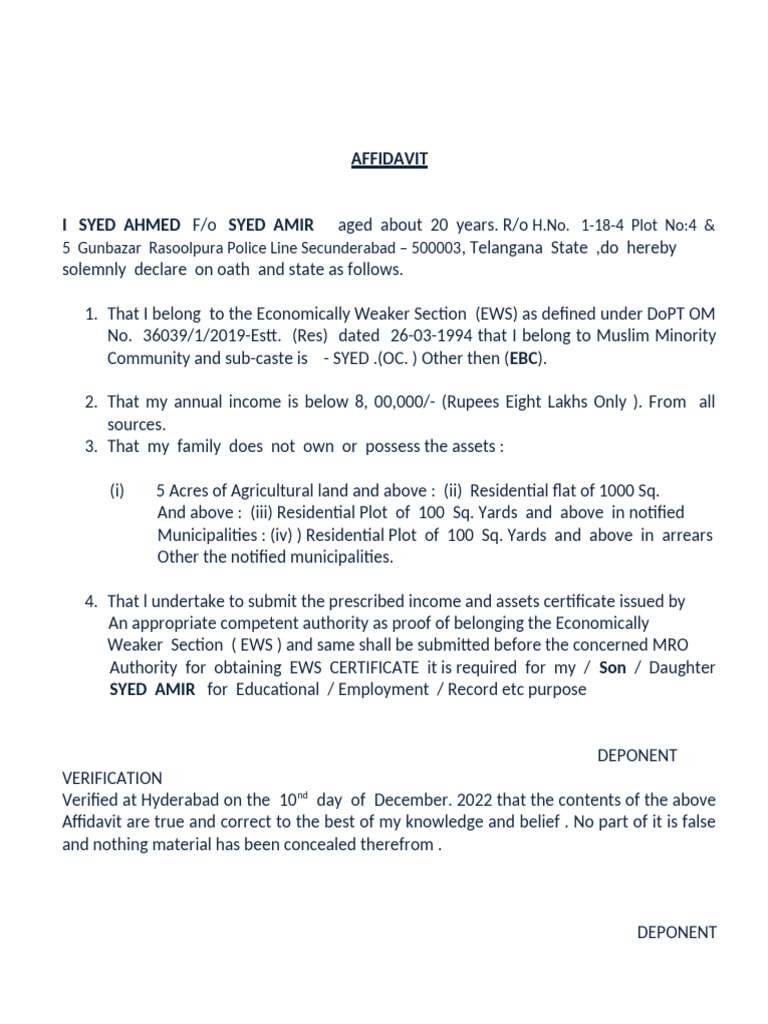 Affidavit Ews | PDF