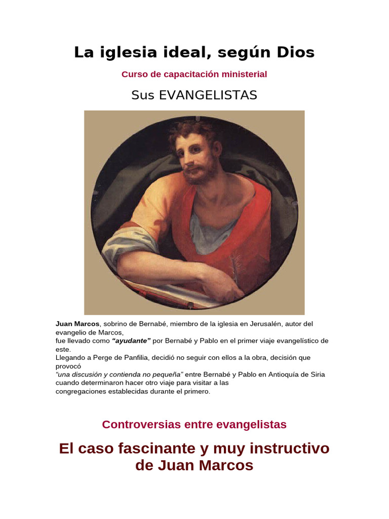 Juan Marcos - Sobrino de Bernabe | PDF | Pablo el apóstol | Bernabé