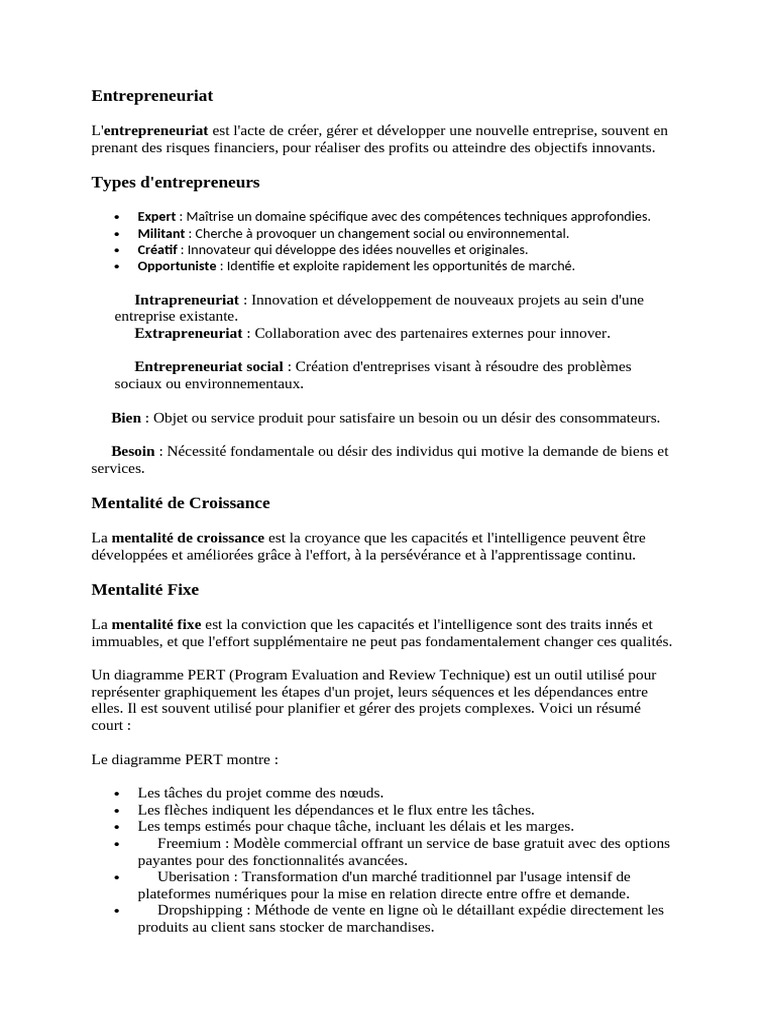 Entrepreneuriat | PDF