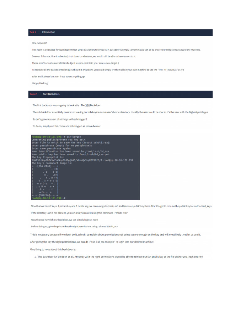 Linux Backdoors | PDF