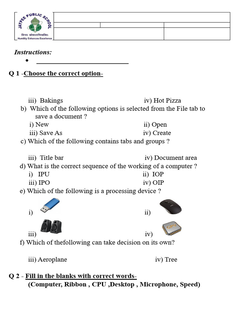 Printable Worksheet Grade 2 | PDF | Computer Engineering | Computing