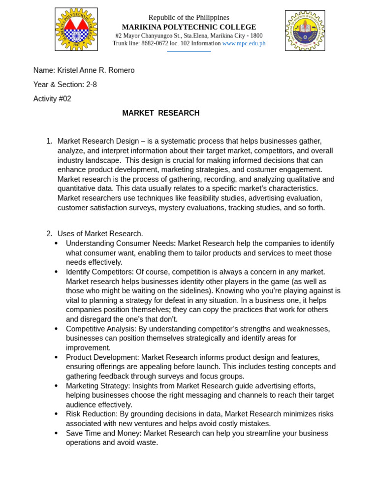 MARKETING RESEARCH | PDF