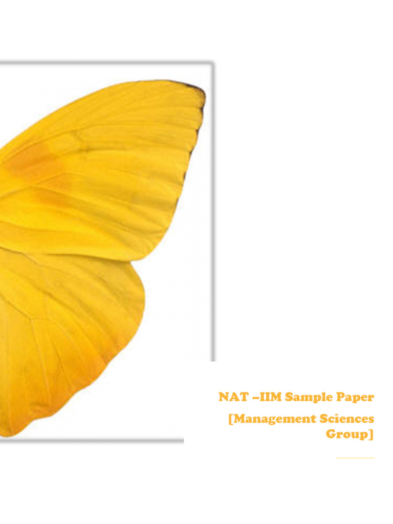 Ntsamplepaper Nat IIMM | PDF