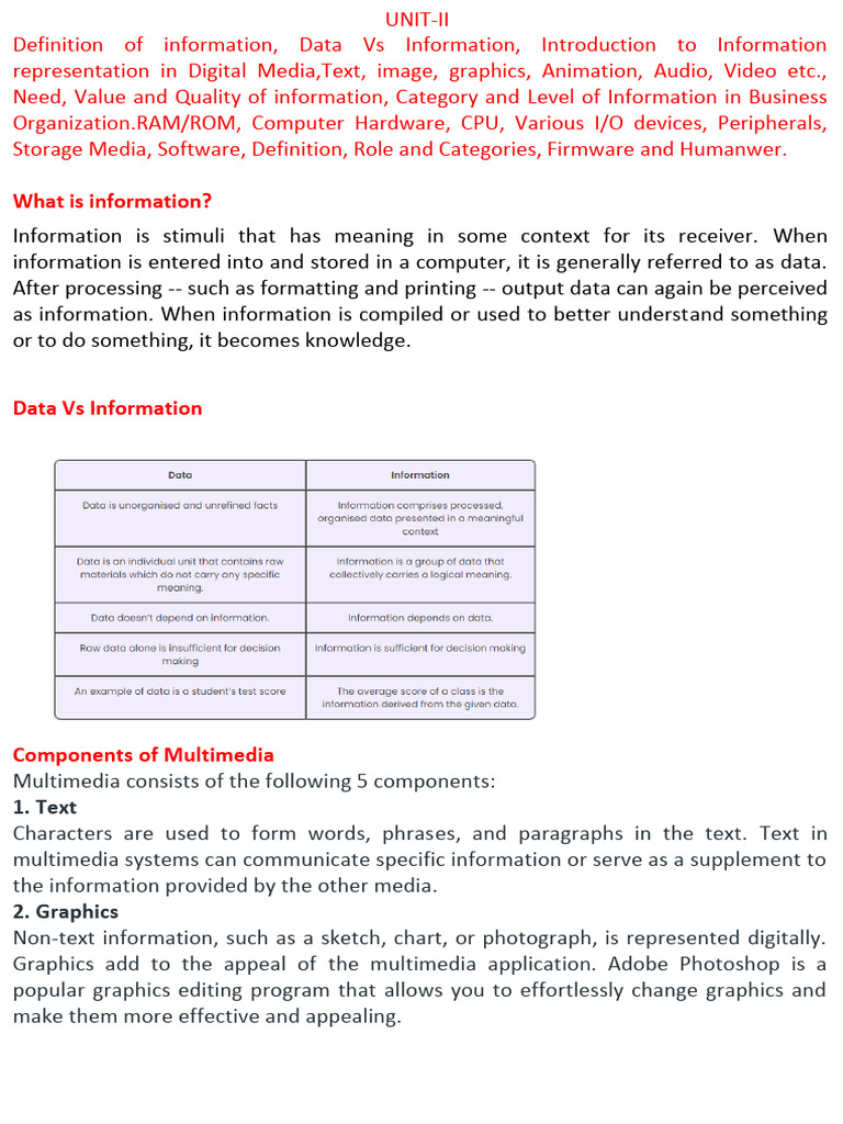 Fundamental Unit 2 | PDF