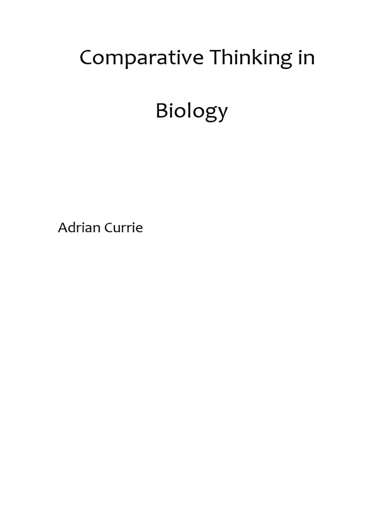 Comparative Thinking in Biology Preprint | PDF