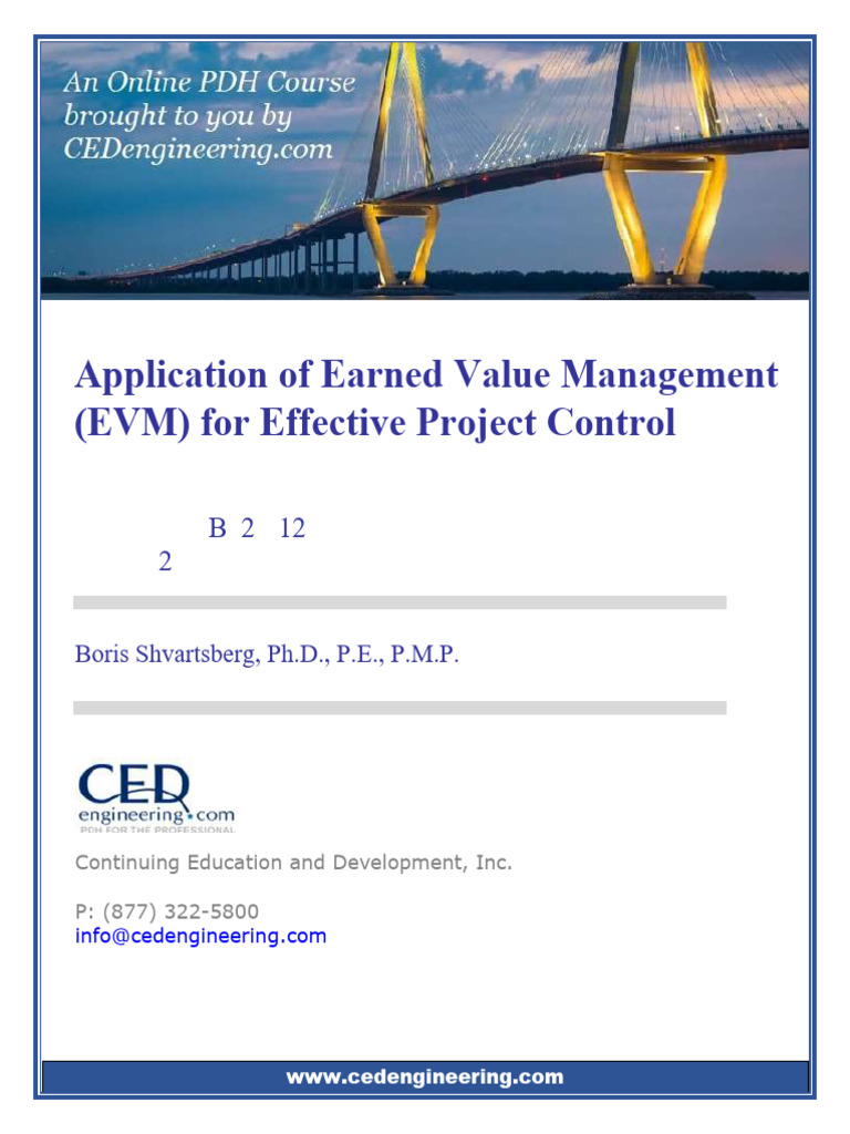 B02-012 - Application of Earned Value Managment (EVM) For Effective Project Control - US | PDF
