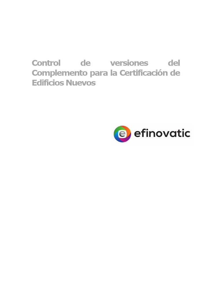 Control de Versiones Del Complemento para La Certificación de Edificios Nuevos | PDF