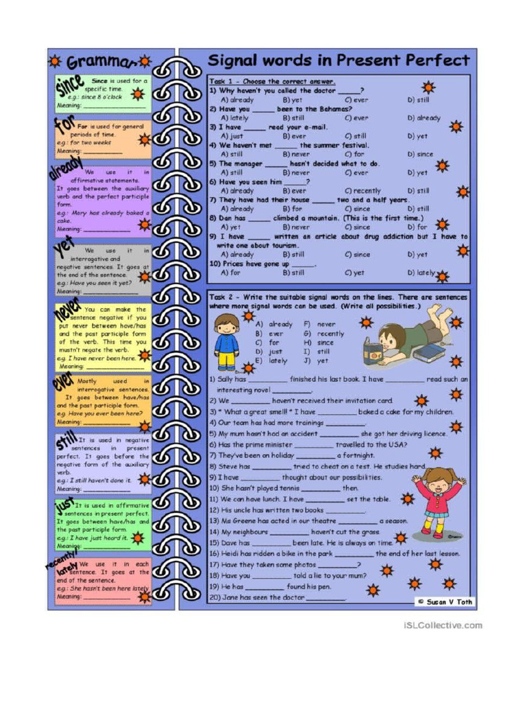 ALREADY STILL YET WORKSHEET | PDF