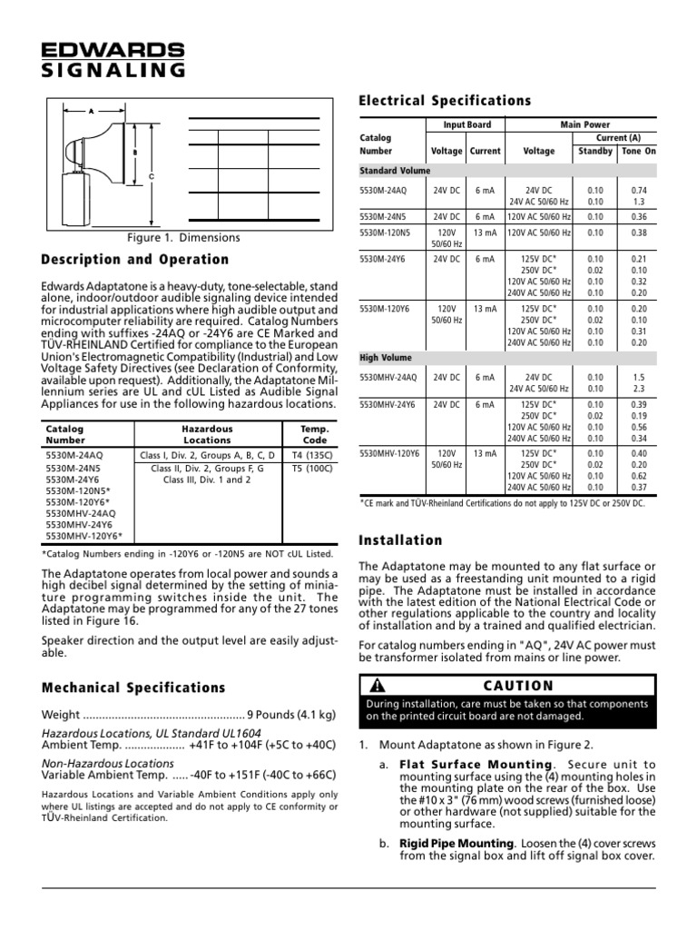 5530M & 5530MHV Adaptatone | PDF