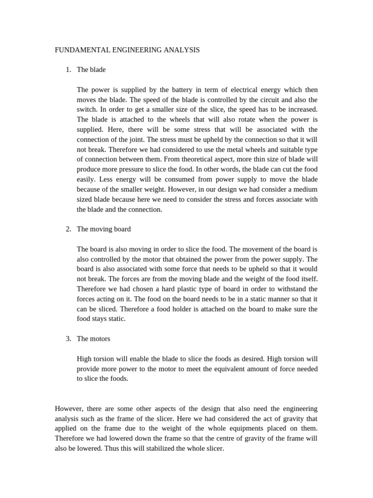 Fundamental Engineering Analysis | PDF