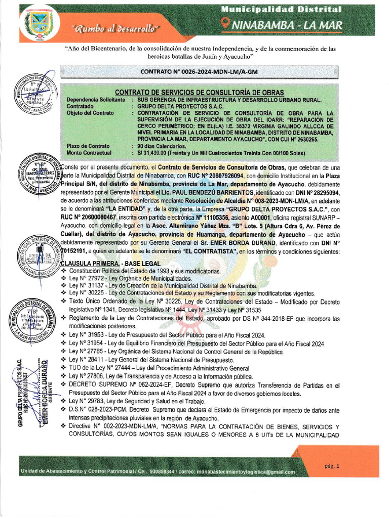 Contrato #026-2024-Mdn-Lm-A-Gm | PDF