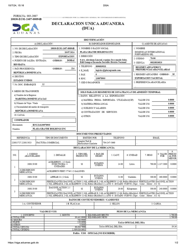 DGA Reembarque | PDF