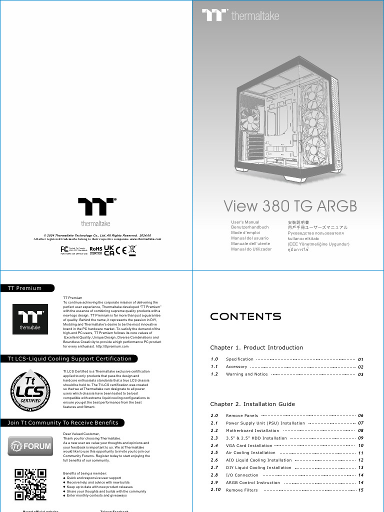 View_380_TG_ARGB_Manual | PDF