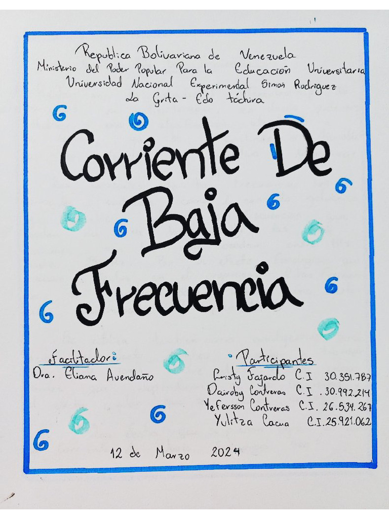 Corrientes de Baja Frecuencia 2era Actividad | PDF