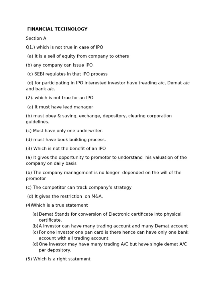 Financial Technology | PDF