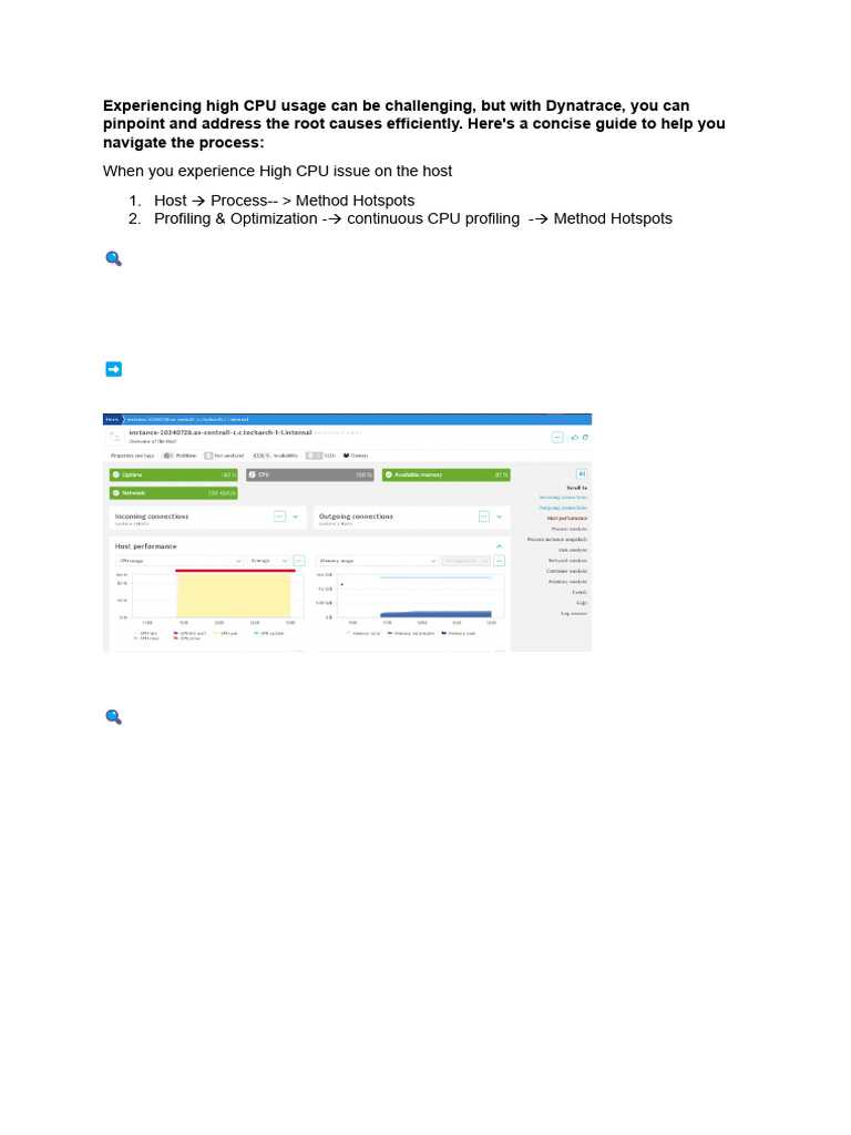 How To Diagnose and Resolve High CPU Usage With Dynatrace | PDF