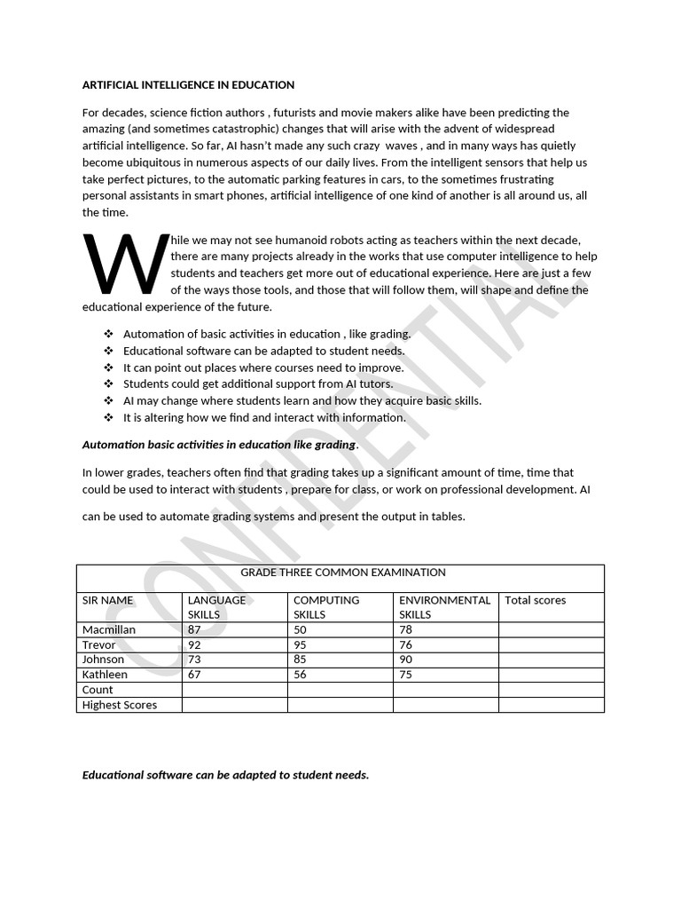 Artificial Intelligence In Education Pdf