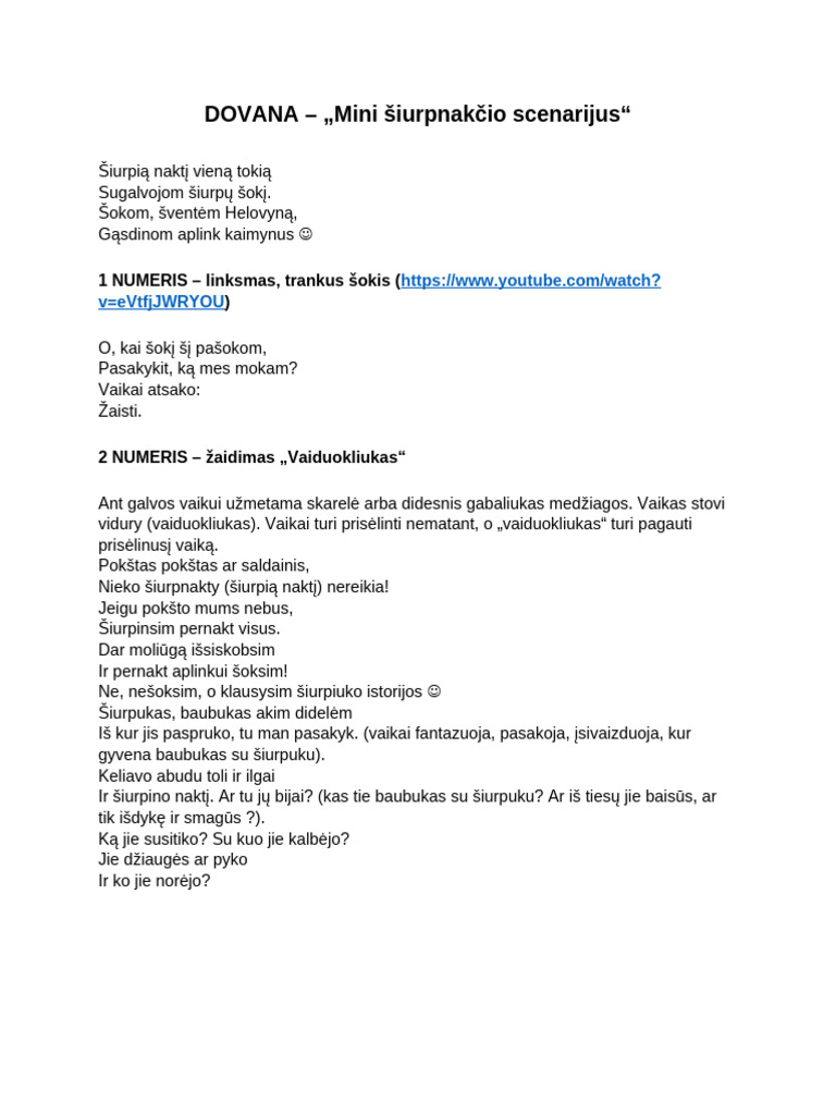 Mini Siurpnakcio Scenarijus | PDF