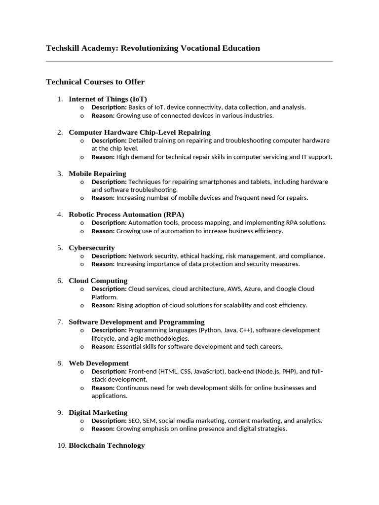 Techskill Academy | PDF
