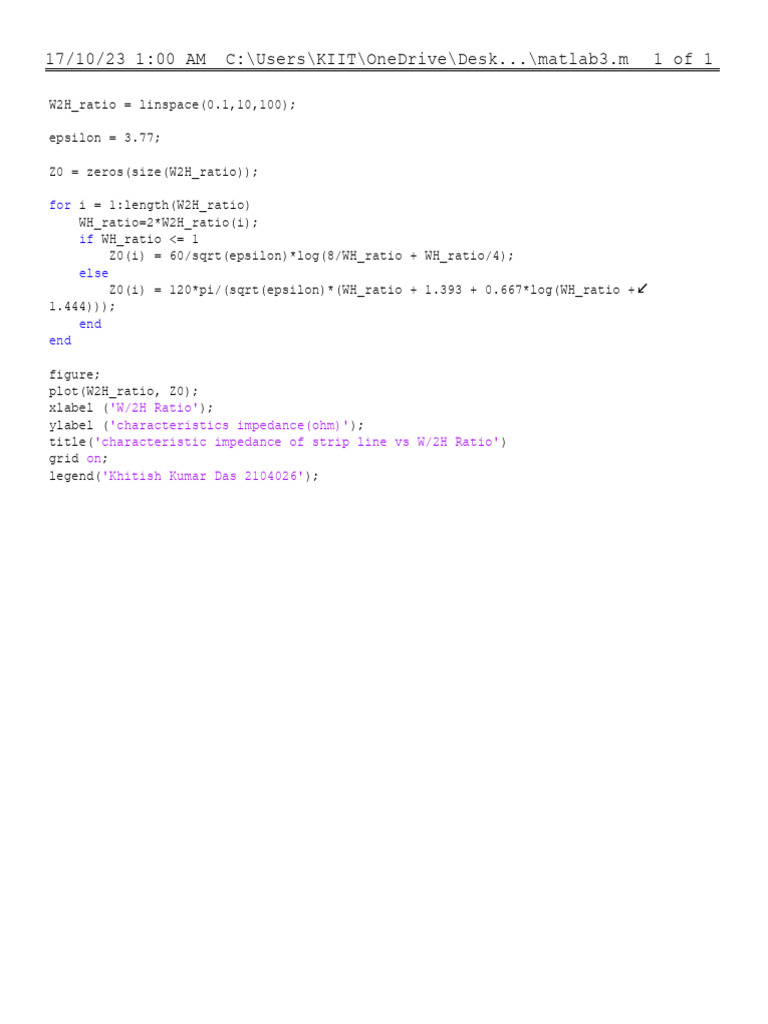 Mwe Stripline Code | PDF