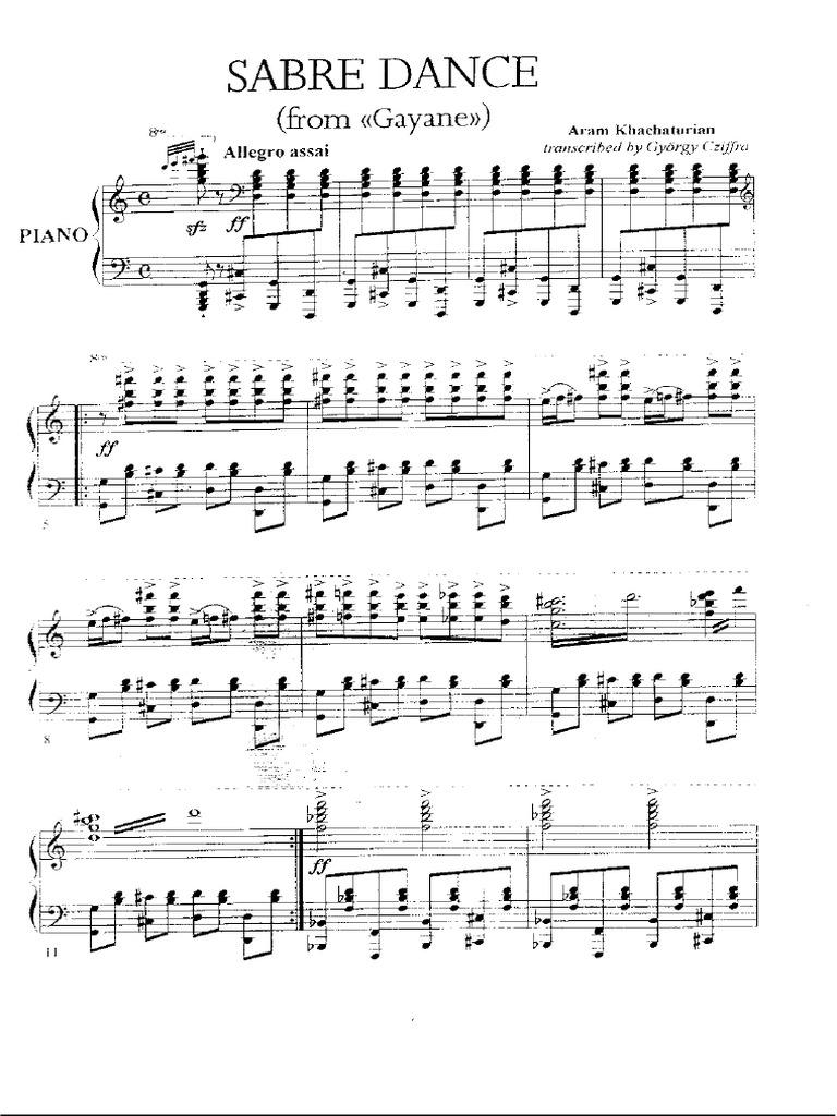 Sabre Dance Cziffra | PDF