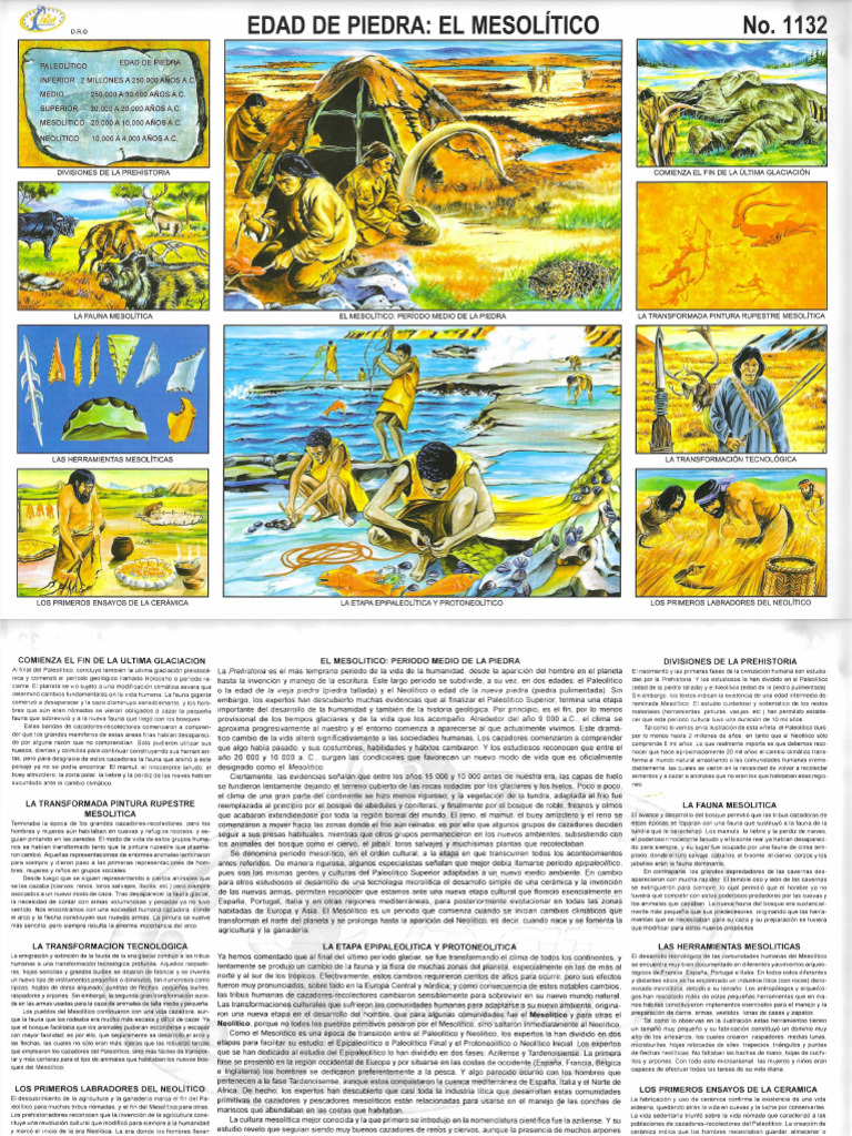 Edad de Piedra El Mesolitico | PDF