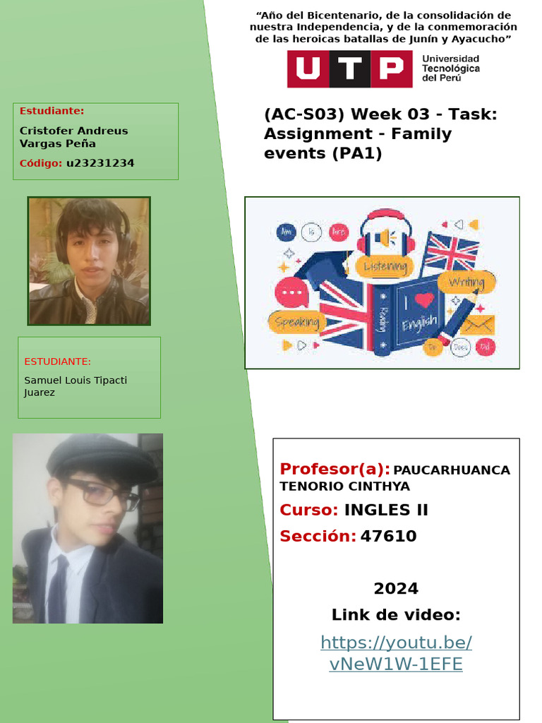 Week 03 Assignment: Family Events Discussion | PDF