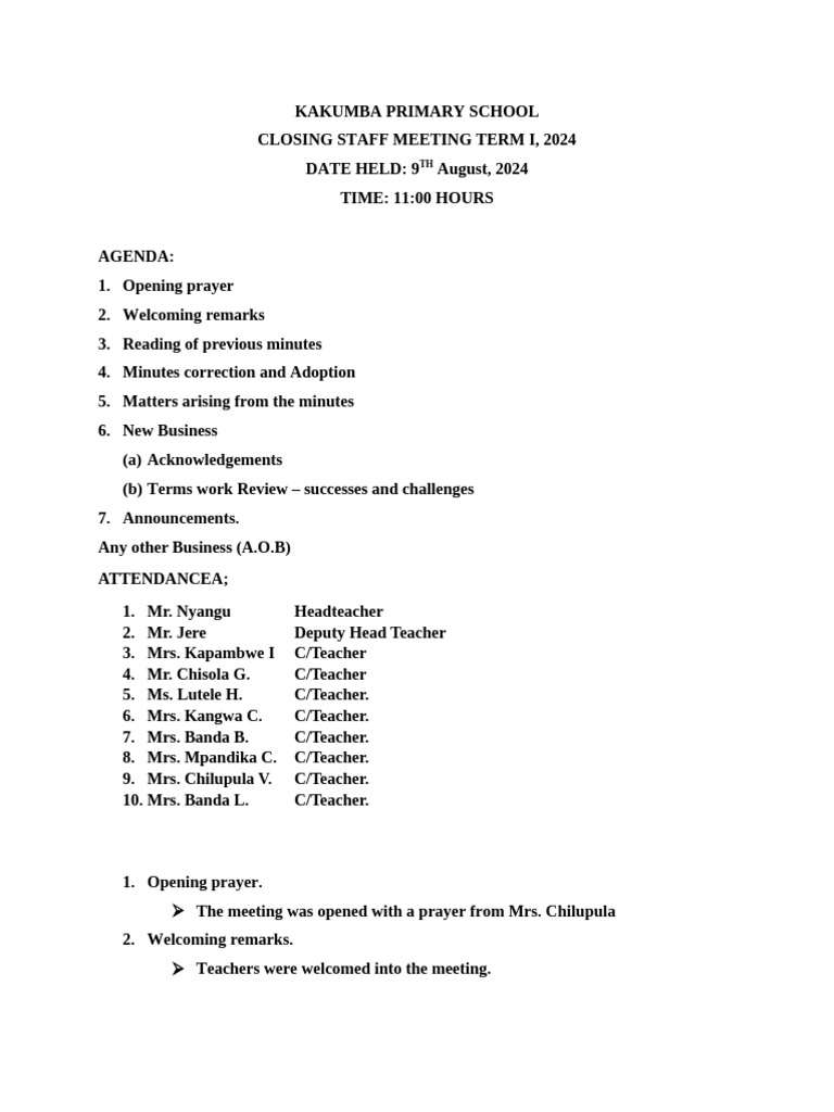 2024 Term 2 Closing Staff Meeting | PDF