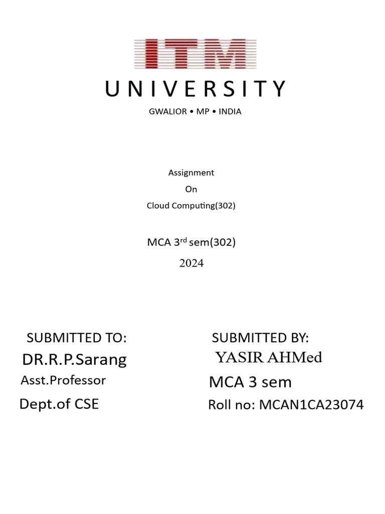Cloud - Computing - Assignment Yasir | PDF
