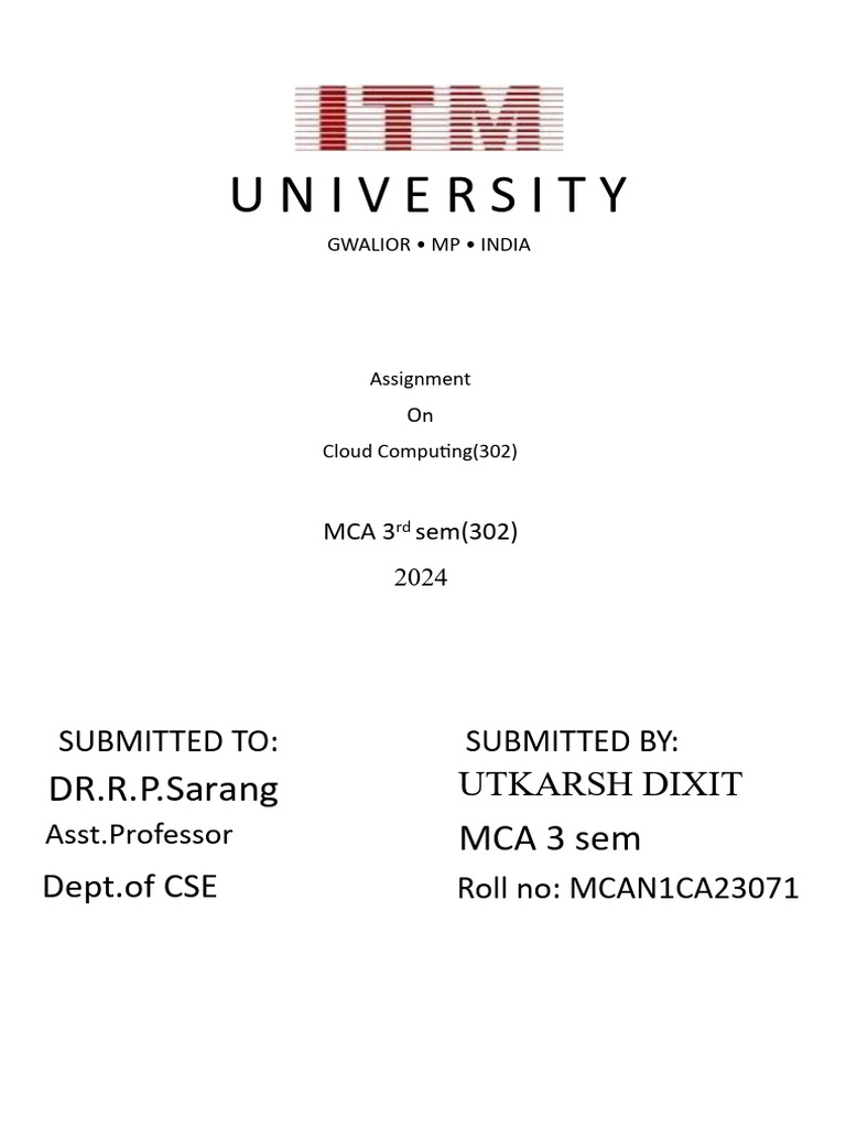 Cloud - Computing - Assignment Utkarsh | PDF