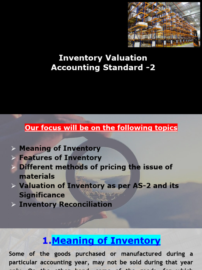 Inventory Valuation Semester 1 | PDF